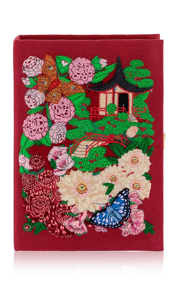 OLYMPIA LE-TAN Japanese Garden Clutch - Red