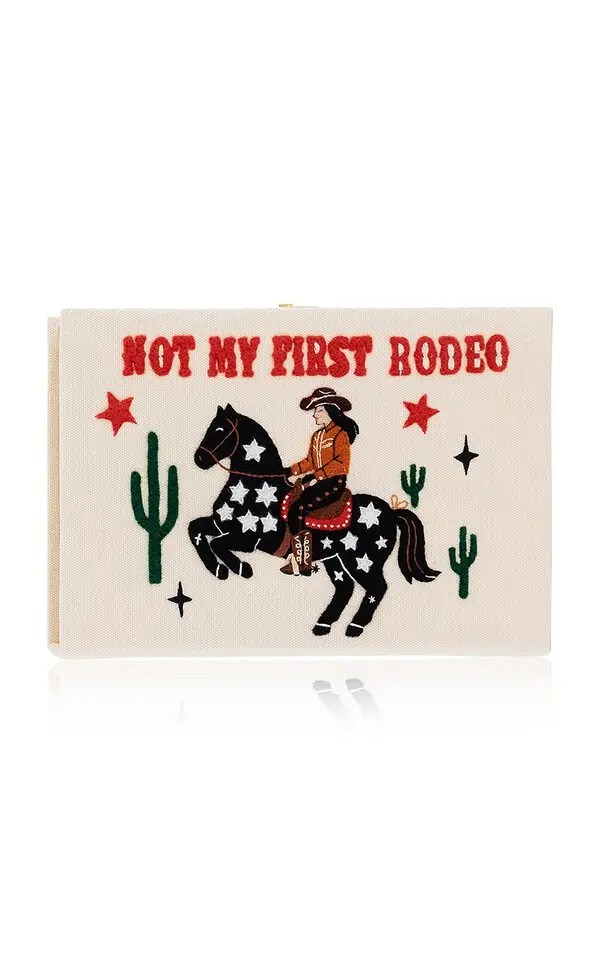 OLYMPIA LE-TAN Not My First Rodeo Clutch - Ivory