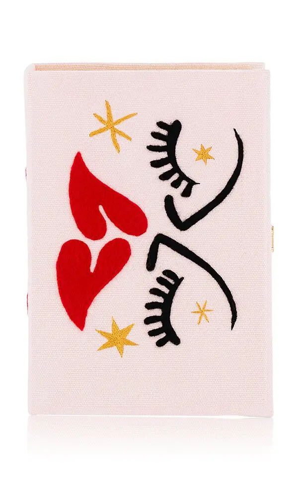 OLYMPIA LE-TAN Flying Kisses Clutch - Pink