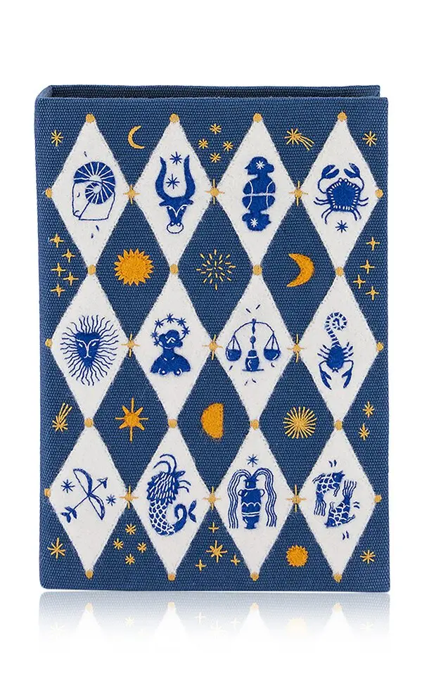 OLYMPIA LE-TAN Zodiac Signs Clutch - Navy