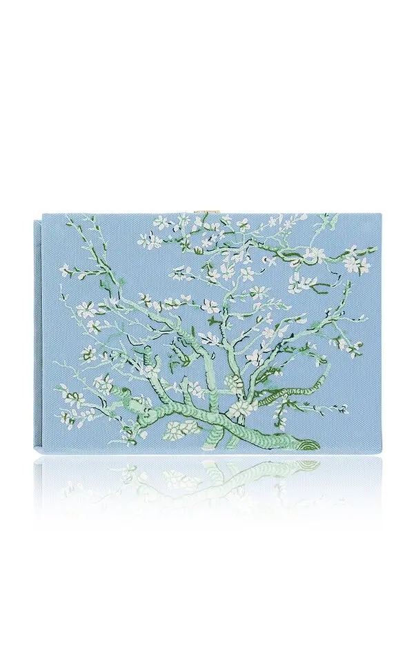 OLYMPIA LE-TAN Almond Blossoms Clutch - Blue