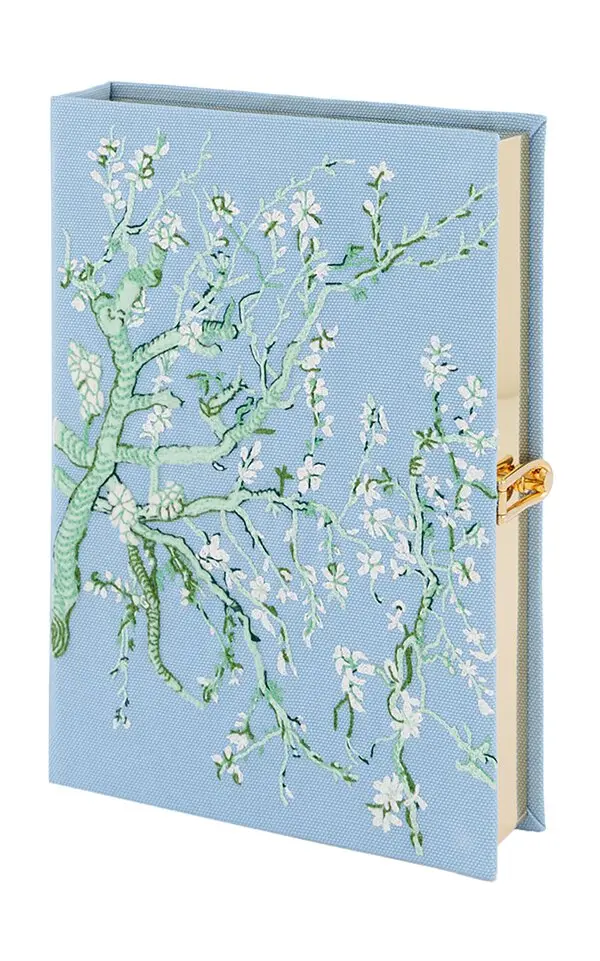 OLYMPIA LE-TAN Almond Blossoms Clutch - Blue