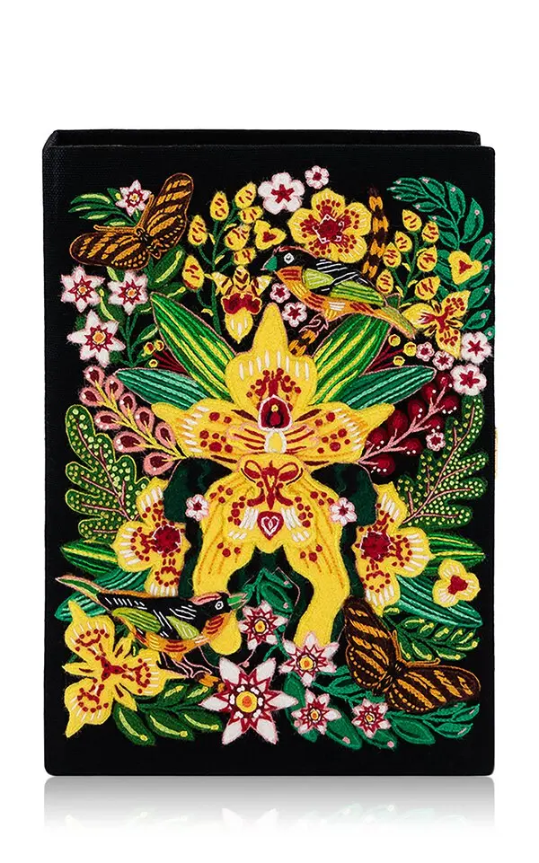 OLYMPIA LE-TAN The Dancing Lady Orchid Clutch - Black