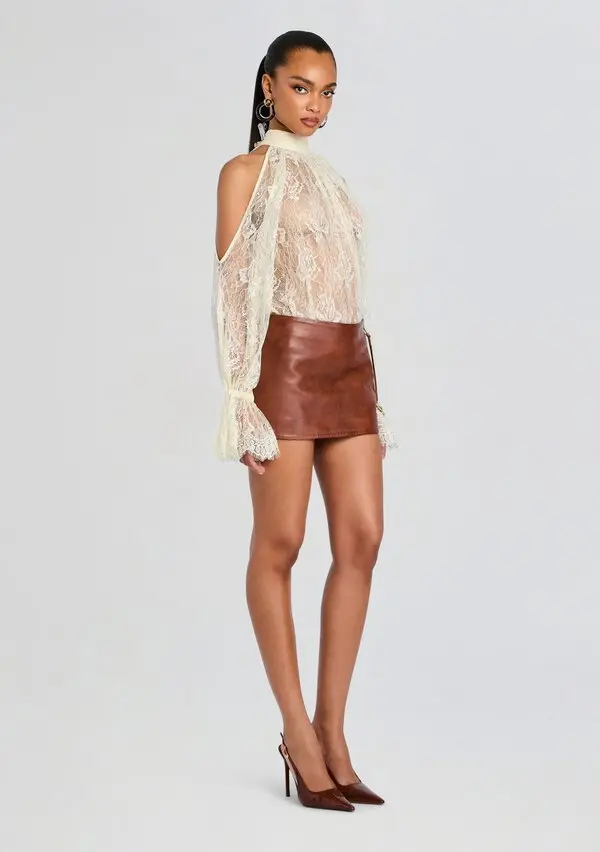 Hemant & Nandita Onir Cold Shoulder Lace Top