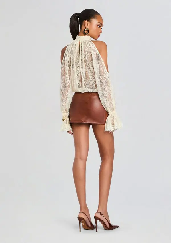 Hemant & Nandita Onir Cold Shoulder Lace Top