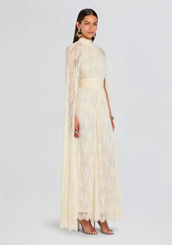 Hemant & Nandita Onir" Cape Maxi Dress