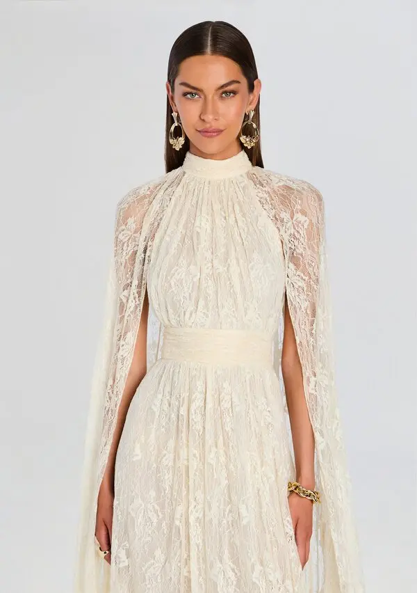 Hemant & Nandita Onir" Cape Maxi Dress