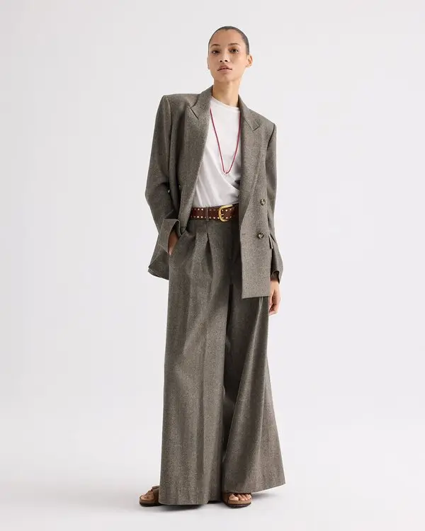 TWP Avery Wide-leg Wool Flannel Trousers