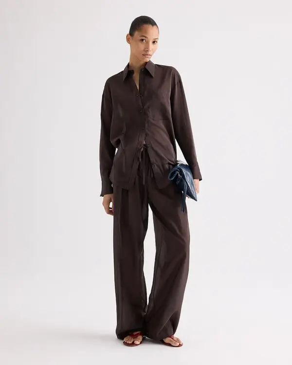 TWP Cotton Silk Organza Wide Leg Pajama Pants - Delicioso