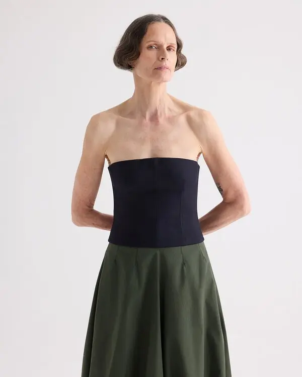 TWP Jillian Bustier In Italian Wool Twill