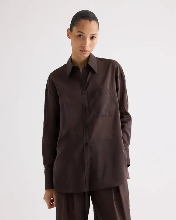 TWP Big Joe Shirt In Cotton Silk Organza - Delicioso
