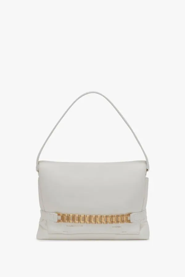 Victoria Beckham Puffy Chain Pouch Bag - White