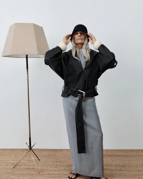 JOAEN Sara Oversized Leather Jacket