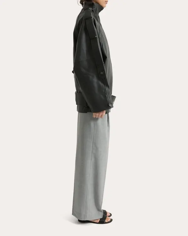 JOAEN Sara Oversized Leather Jacket