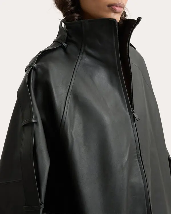 JOAEN Sara Oversized Leather Jacket
