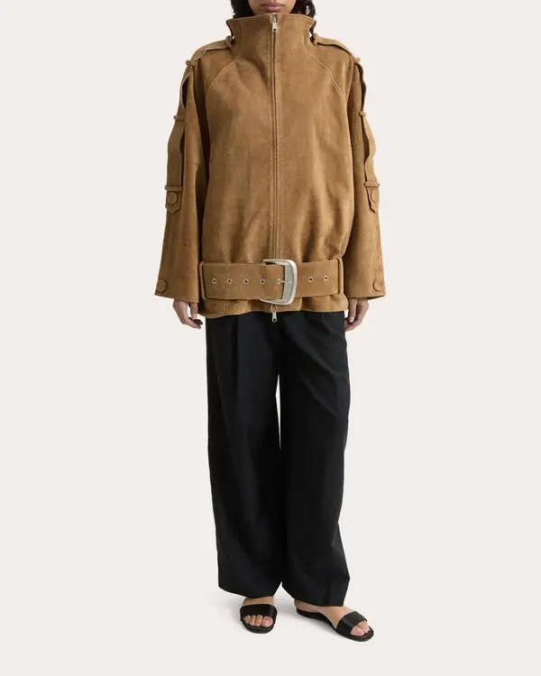 JOAEN Sara Oversized Suede Jacket