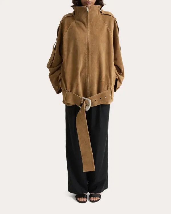 JOAEN Sara Oversized Suede Jacket