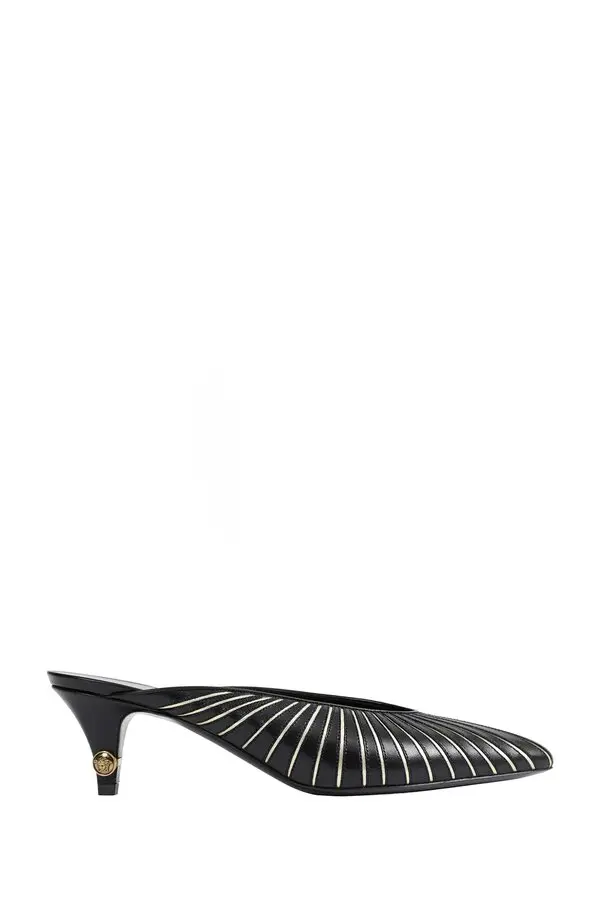Versace Nappa Mules - Black
