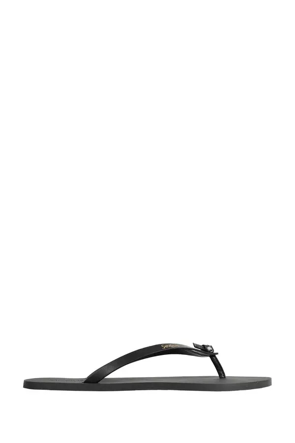 Saint Laurent Leather Pool Flip-flops - Black