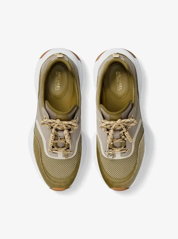 Michael Kors Kaia Mixed-media Trainer