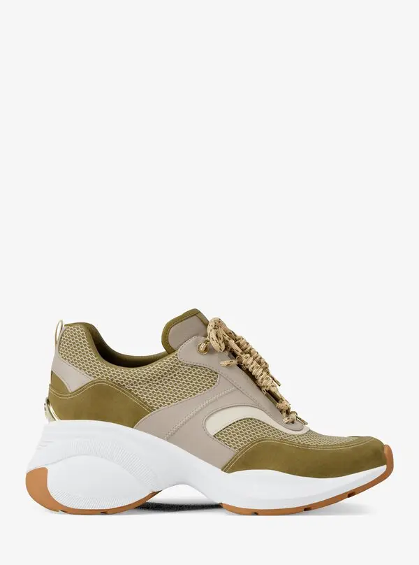 Michael Kors Kaia Mixed-media Trainer