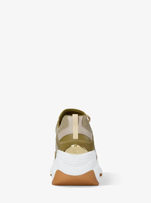 Michael Kors Kaia Mixed-media Trainer