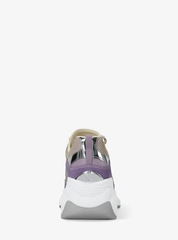 Michael Kors Kaia Mixed-media Trainer