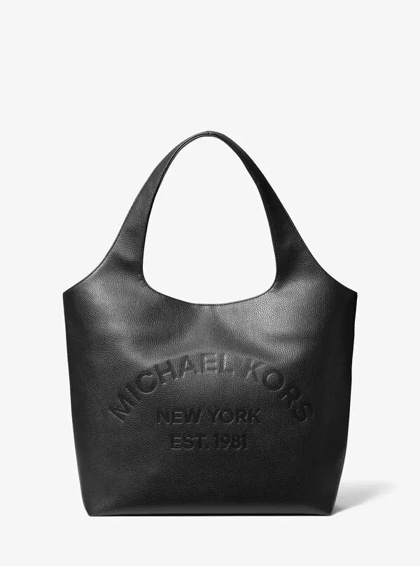 Michael Kors Cooper Embossed Logo Tote Bag - Black