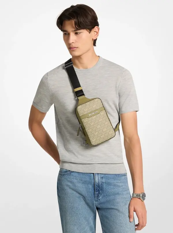 Michael Kors Cooper Medium Signature Logo Sling Bag