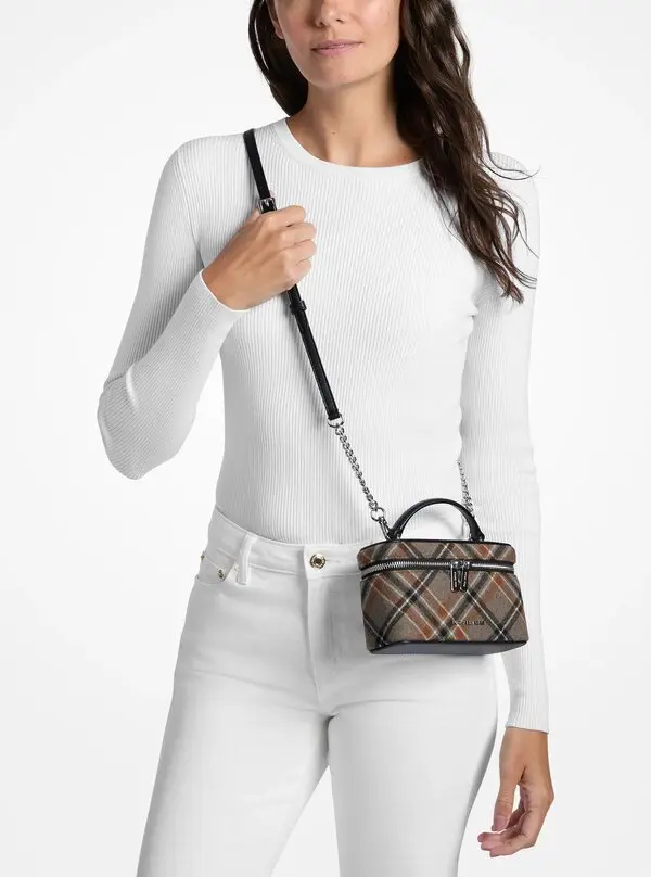 Michael Kors Small Plaid Vanity Crossbody Bag