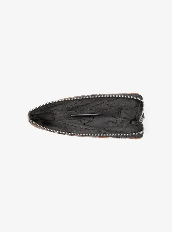 Michael Kors Jet Set Travel Plaid Print Wool Wristlet