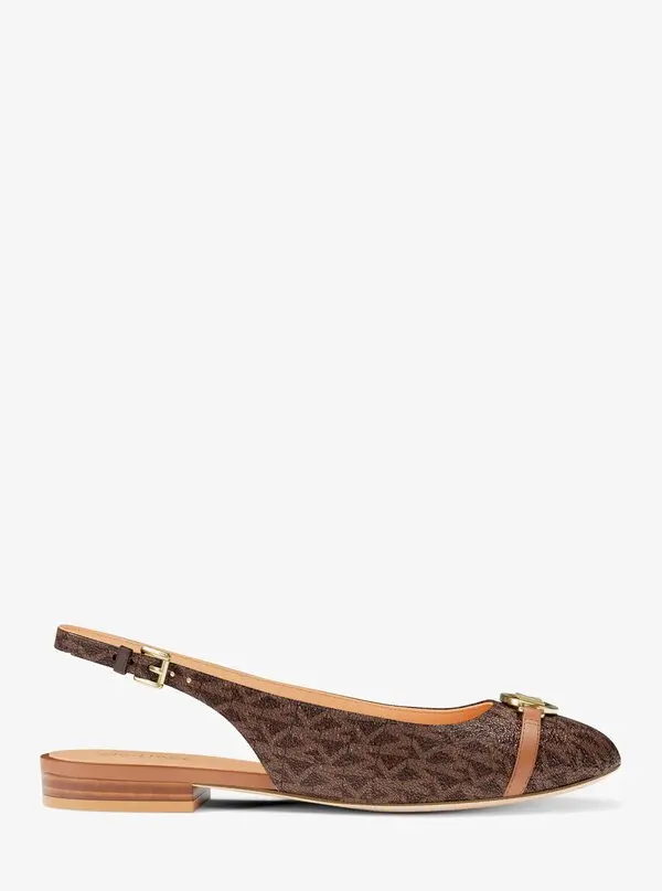 Michael Kors Dori Signature Logo Slingback Flat