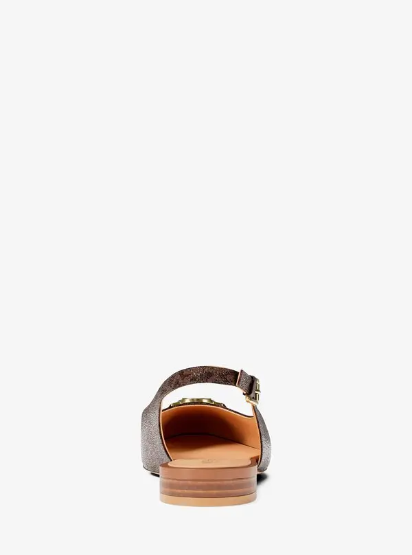 Michael Kors Dori Signature Logo Slingback Flat