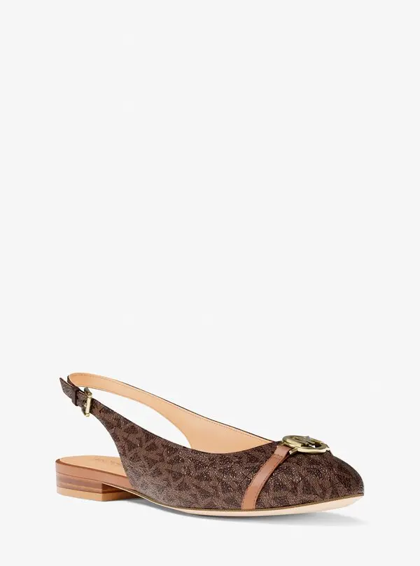 Michael Kors Dori Signature Logo Slingback Flat
