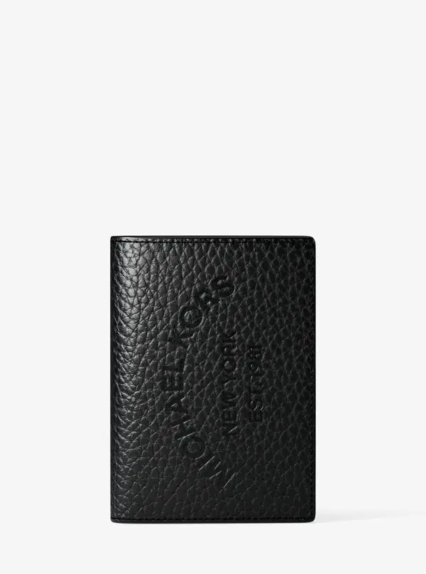 Michael Kors Cooper Pebbled Leather Bi-fold Card Case - Black
