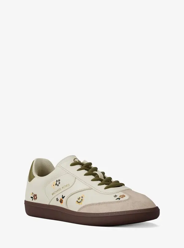 Michael Kors Benny Embellished Sneaker - Cream