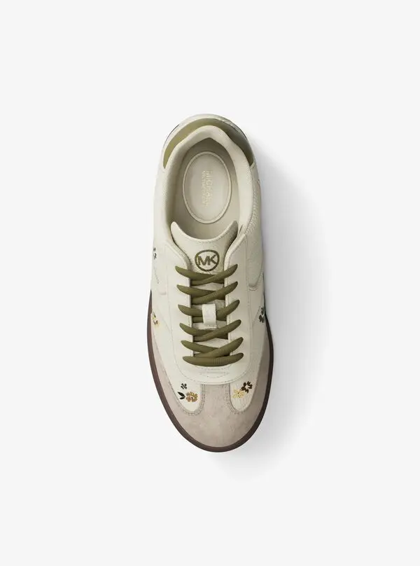 Michael Kors Benny Embellished Sneaker - Cream