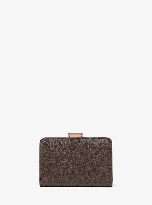 Michael Kors Jet Set Travel Small Signature Logo Billfold Wallet - Brown
