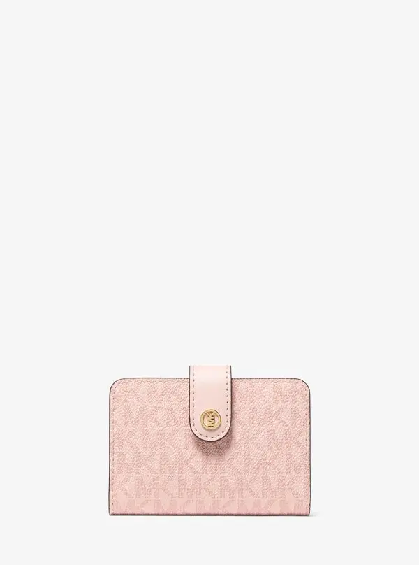 Michael Kors Jet Set Travel Small Signature Logo Billfold Wallet - Pink