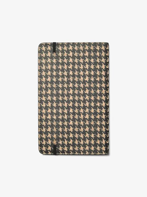 Michael Kors Medium Embellished Houndstooth Print Notebook