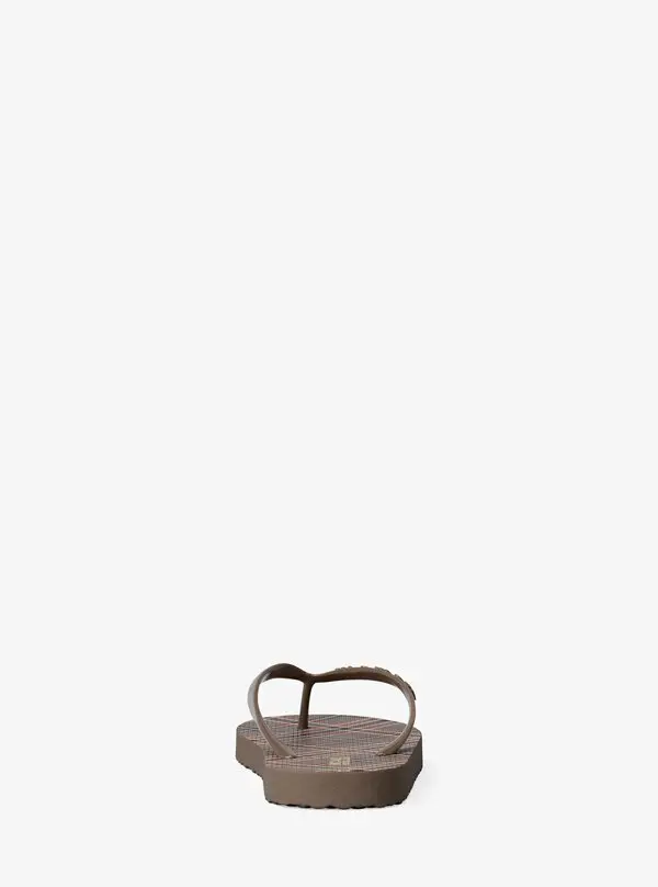 Michael Kors Plaid Print Flip Flop