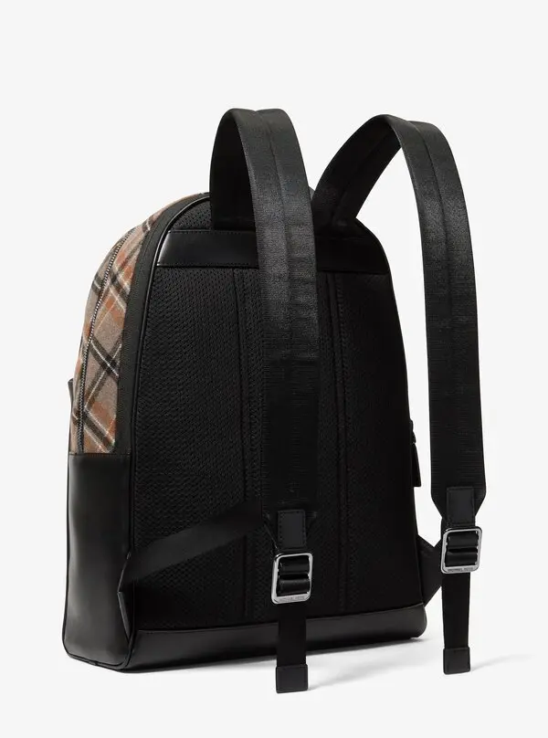 Michael Kors Pacey Plaid Print Wool Blend Backpack