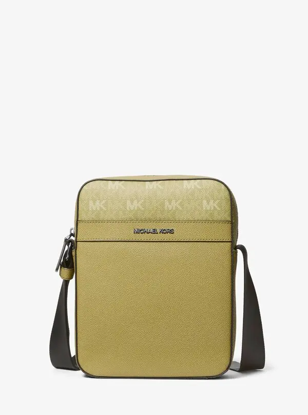 Michael Kors Cooper Signature Logo Flight Bag - Green
