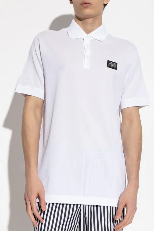 Dolce & Gabbana Polo Shirt With Logo Applique