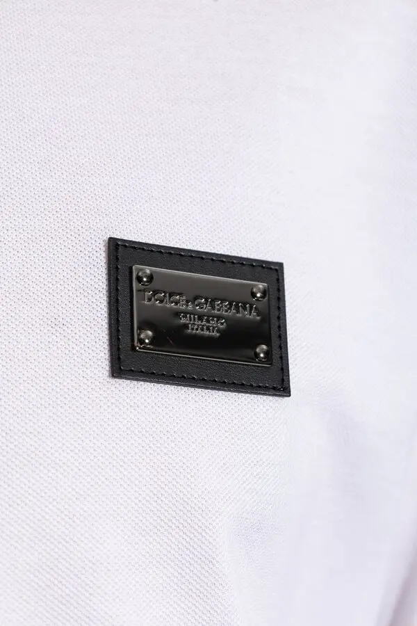 Dolce & Gabbana Polo Shirt With Logo Applique