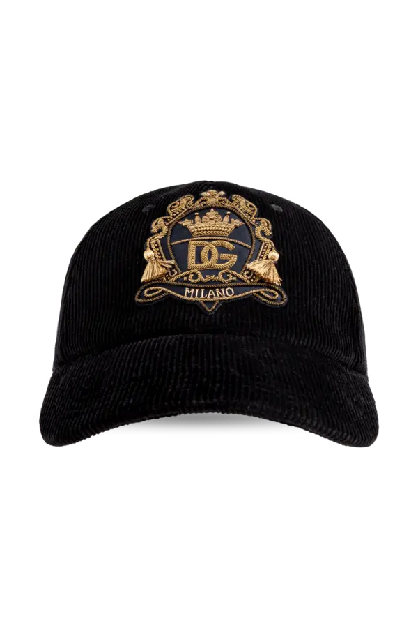 Dolce & Gabbana Corduroy Baseball Cap - Black