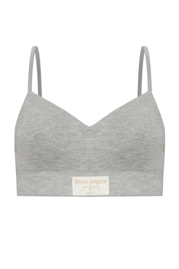 Palm Angels Logo Bra - Grey