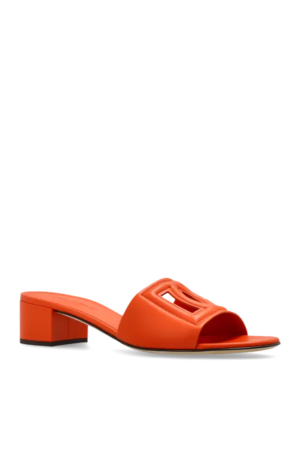 Dolce & Gabbana Leather Heeled Mules