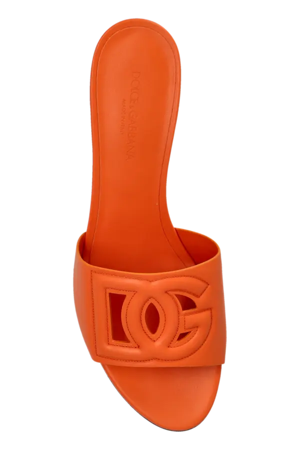 Dolce & Gabbana Leather Heeled Mules