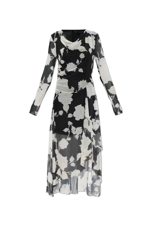 ALLSAINTS Asymmetrical Dress `loria - Black